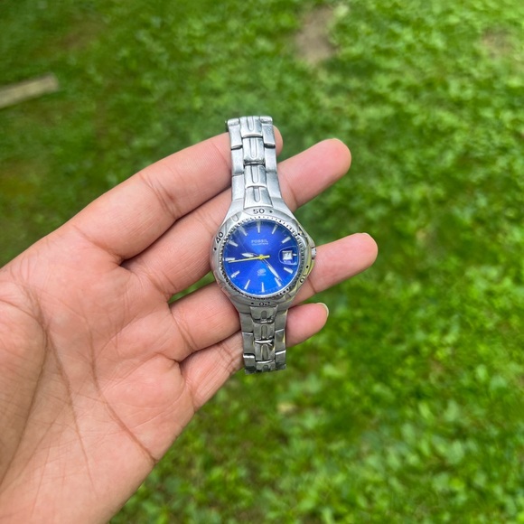 Fossil | Accessories | Fossil Blue Quartz Wrist Watch Blue Gradient ...